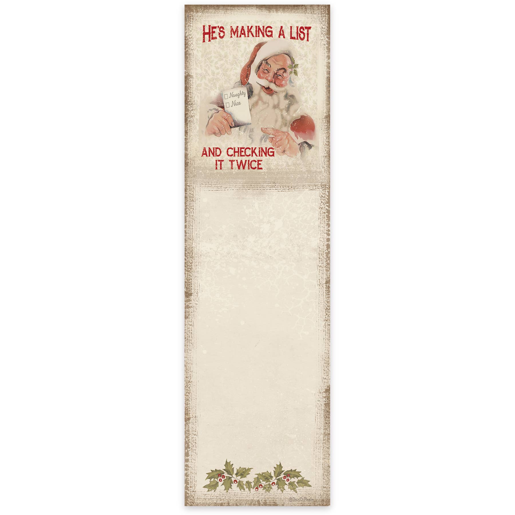 Making A List & Checking It Twice List Pad – Flowers and Gray