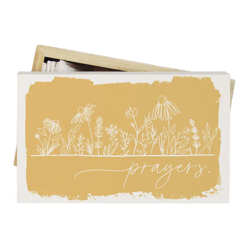 Floral Prayers Yellow - Prayer Box – Flowers and Gray