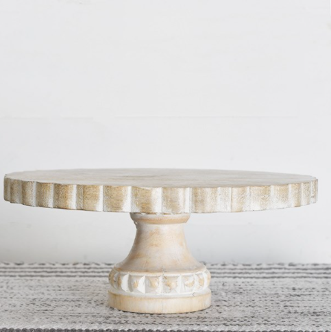 Wood Riser – Flowers and Gray