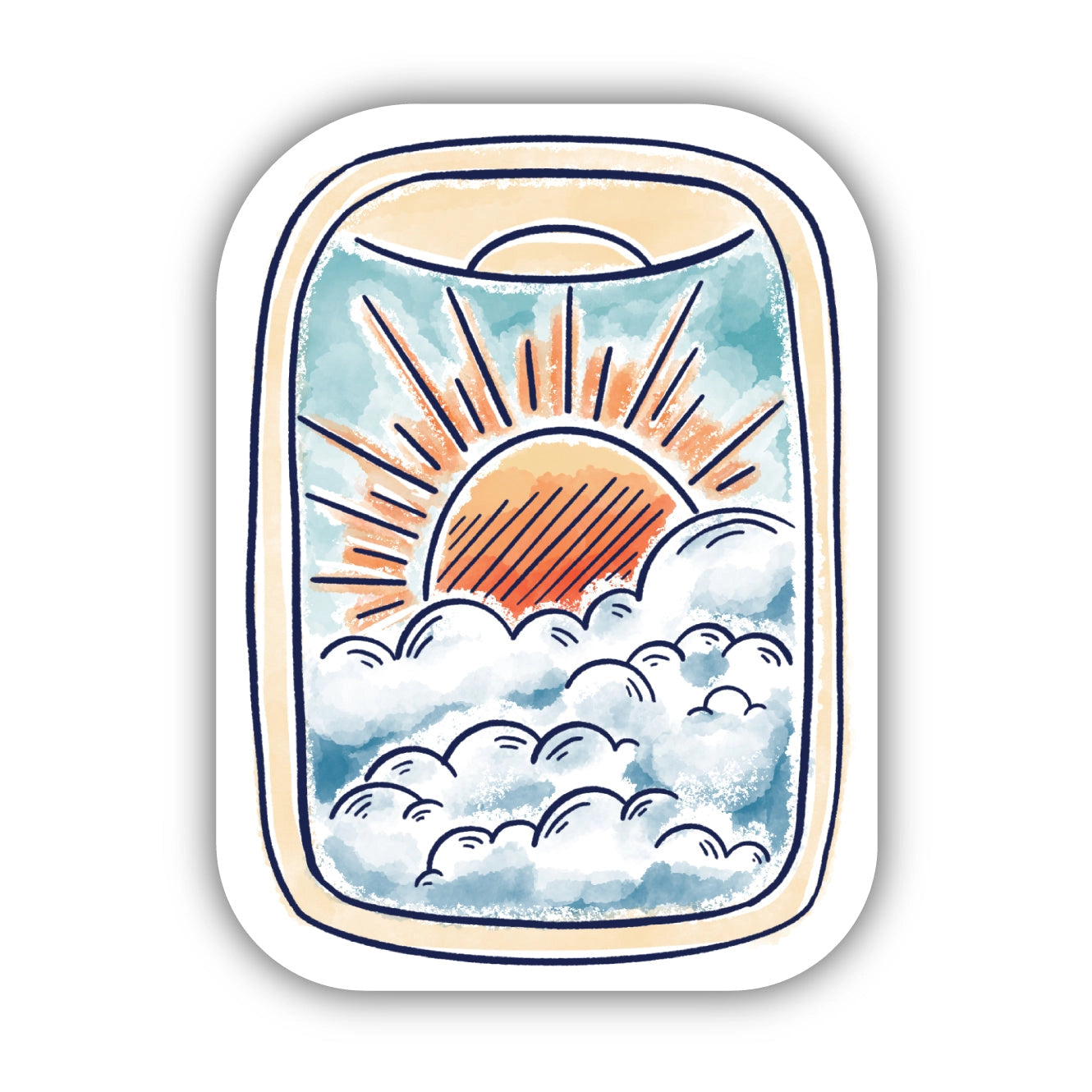 Airplane Window Travel Sticker – Flowers and Gray